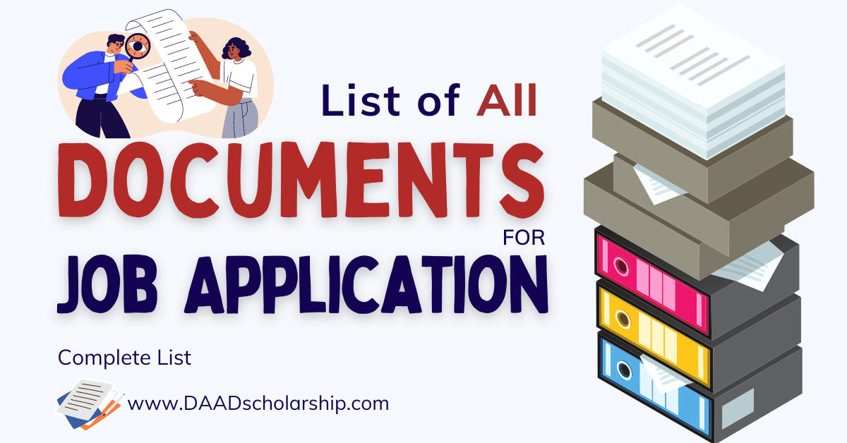 Documents Required For Job Applications In 2024 - DAAD Fully Funded ...