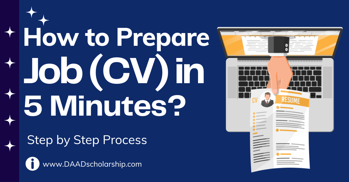 How To Prepare Job-Winning CV In Just 5 Minutes? - DAAD Fully Funded ...
