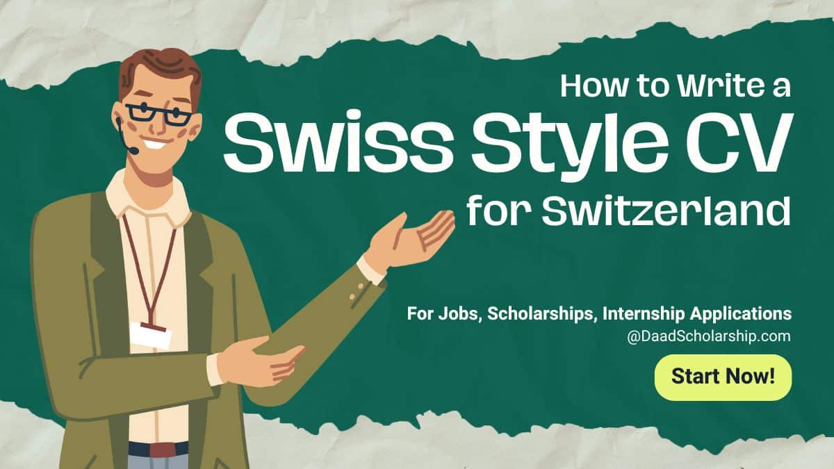 Swiss Style CV For Jobs, Scholarships, Internships, And Fellowship ...