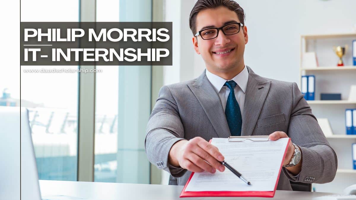 Philip Morris IT Internships in Rome 2024 - DAAD Scholarship 2025