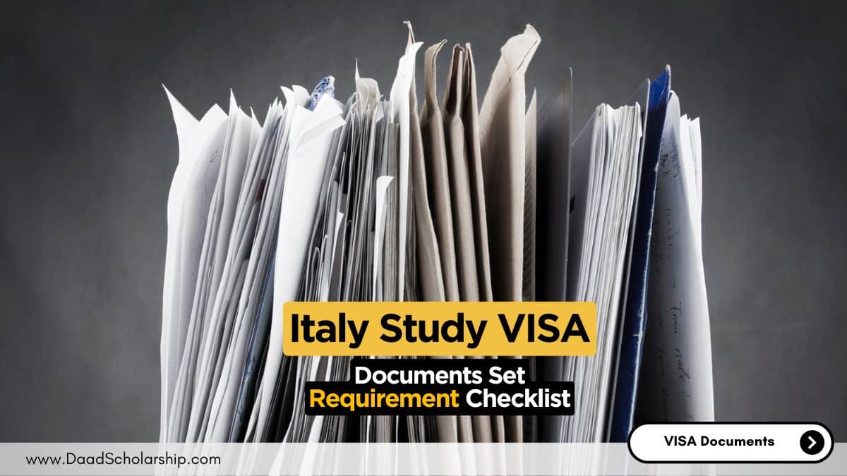 Documents Sets Required For Italy Study VISA Application - DAAD ...