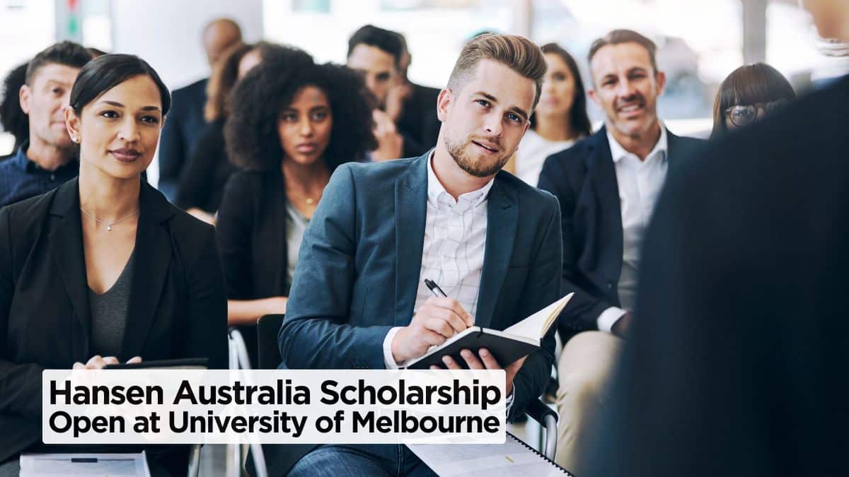 Hansen Australia Scholarships 2026 At University Of Melbourne (Value ...