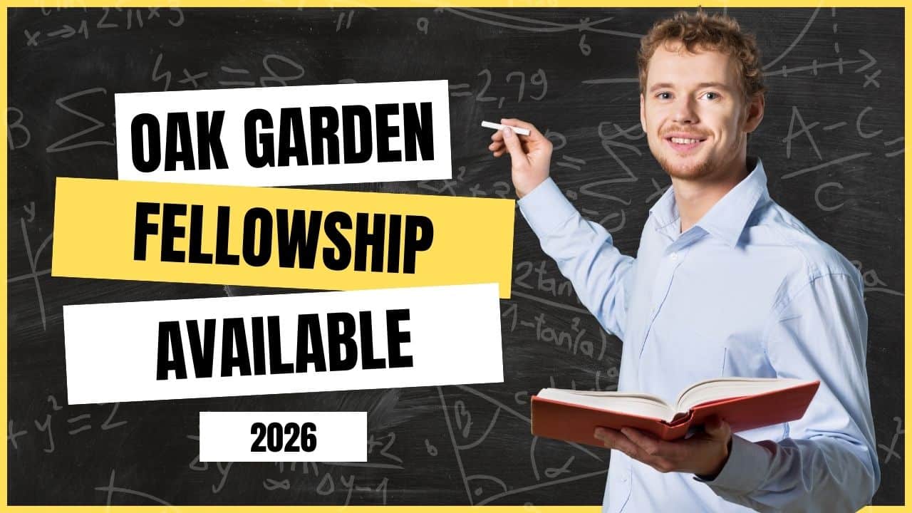 Oak Garden Foundation Fellowship 2027 Open For Applications - DAAD Fully Funded Scholarships 2026
